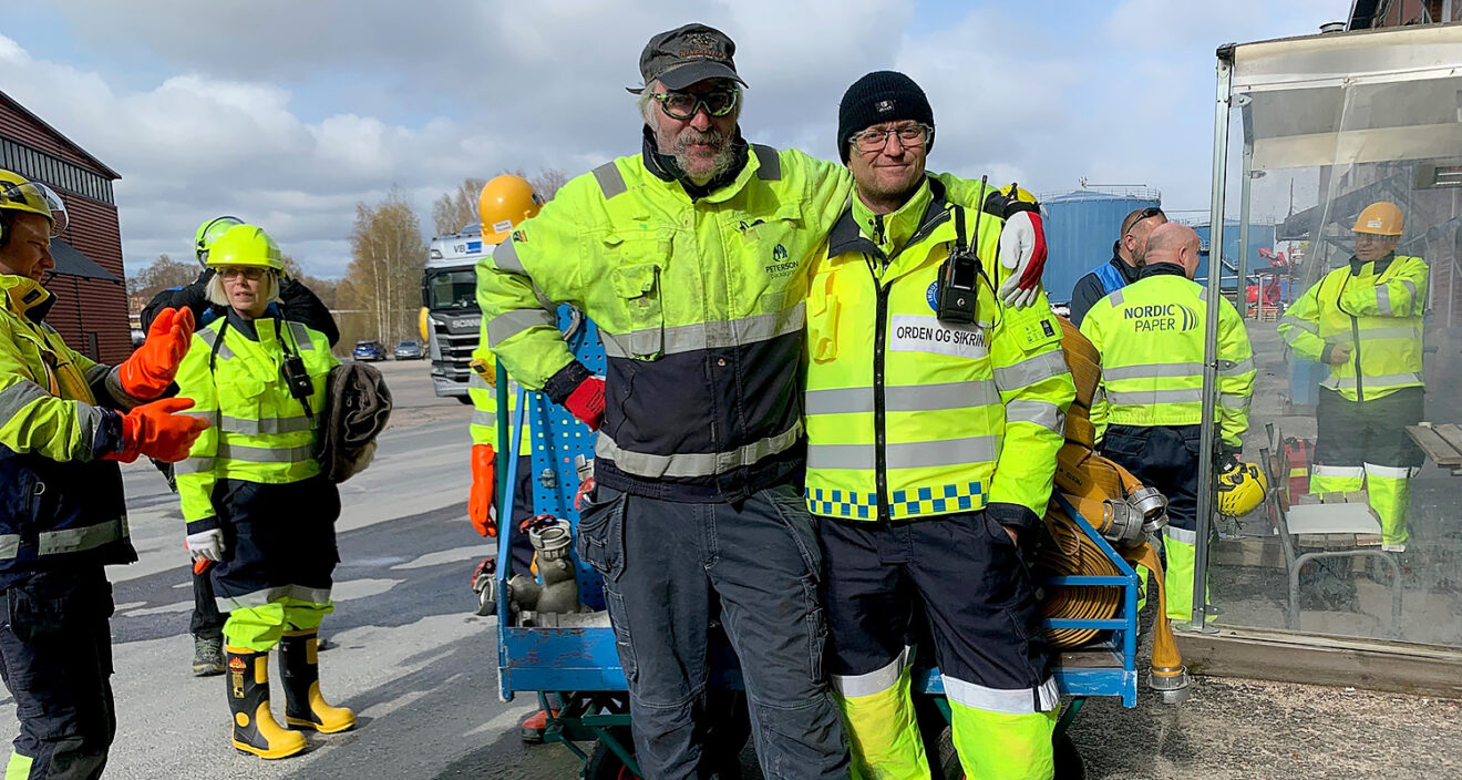 Bildeserie: Øvelse hos Nordic Paper - Næringslivets sikkerhetsorganisasjon